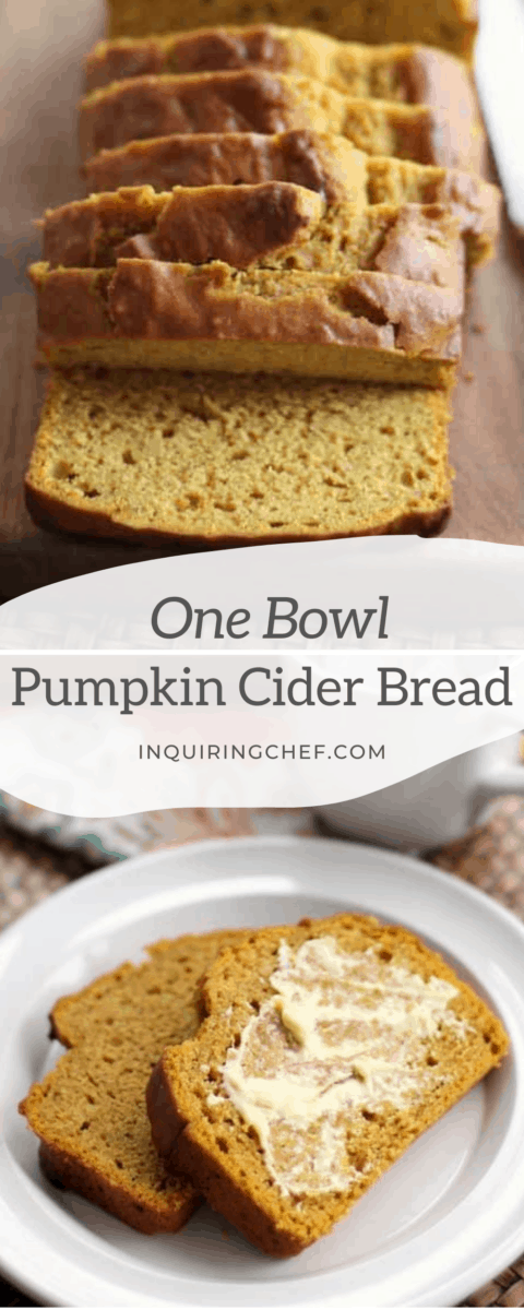 One-Bowl Pumpkin Cider Bread