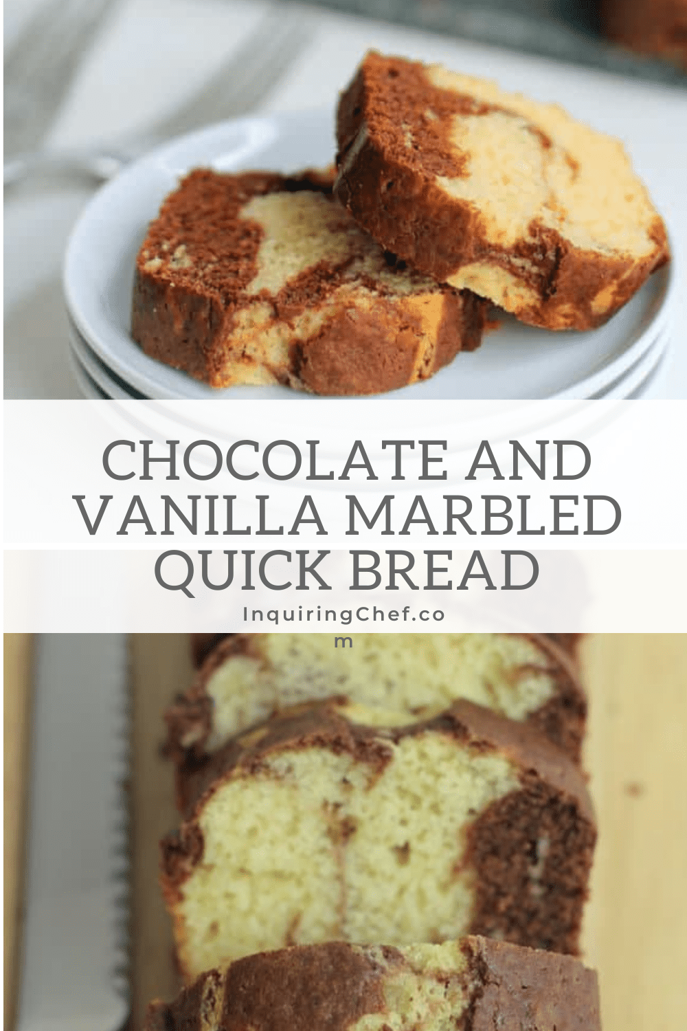 Chocolate and Vanilla Marbled Bread