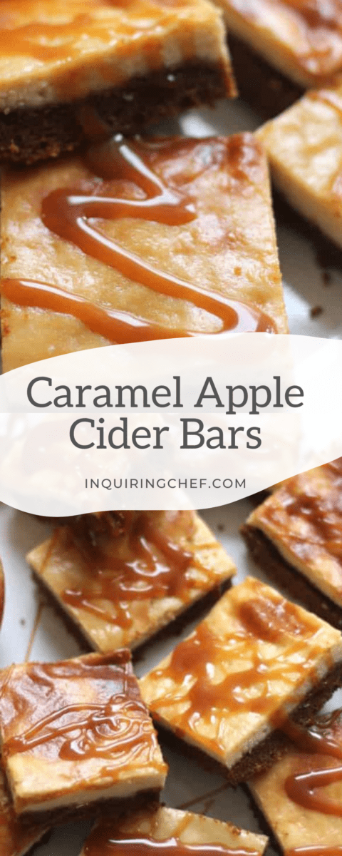 Apple Cider Bars with Caramel Drizzle