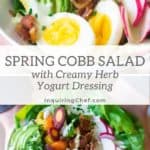 Spring Cobb Salad with Creamy Herb Yogurt Dressing