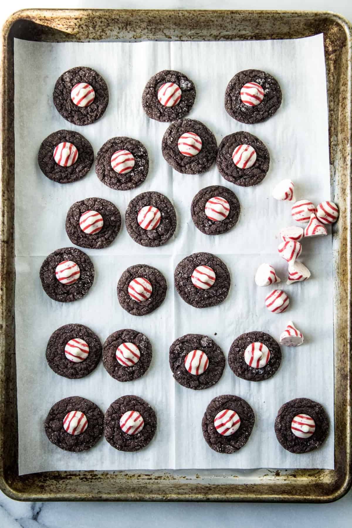 Chocolate Peppermint Blossoms