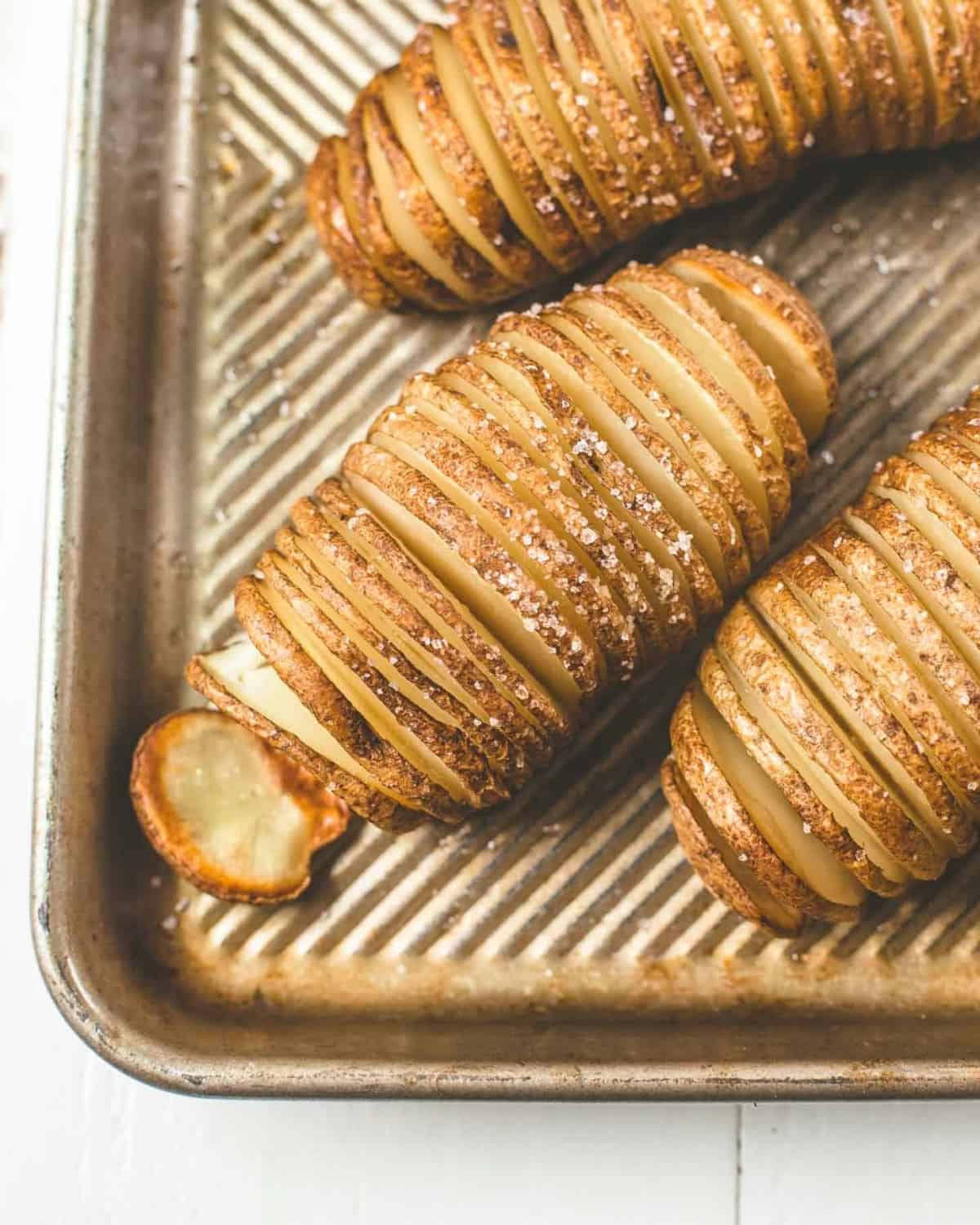 Ham and Cheese Hasselback Potatoes