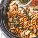 Slow Cooker Ranch Party Mix | Inquiring Chef