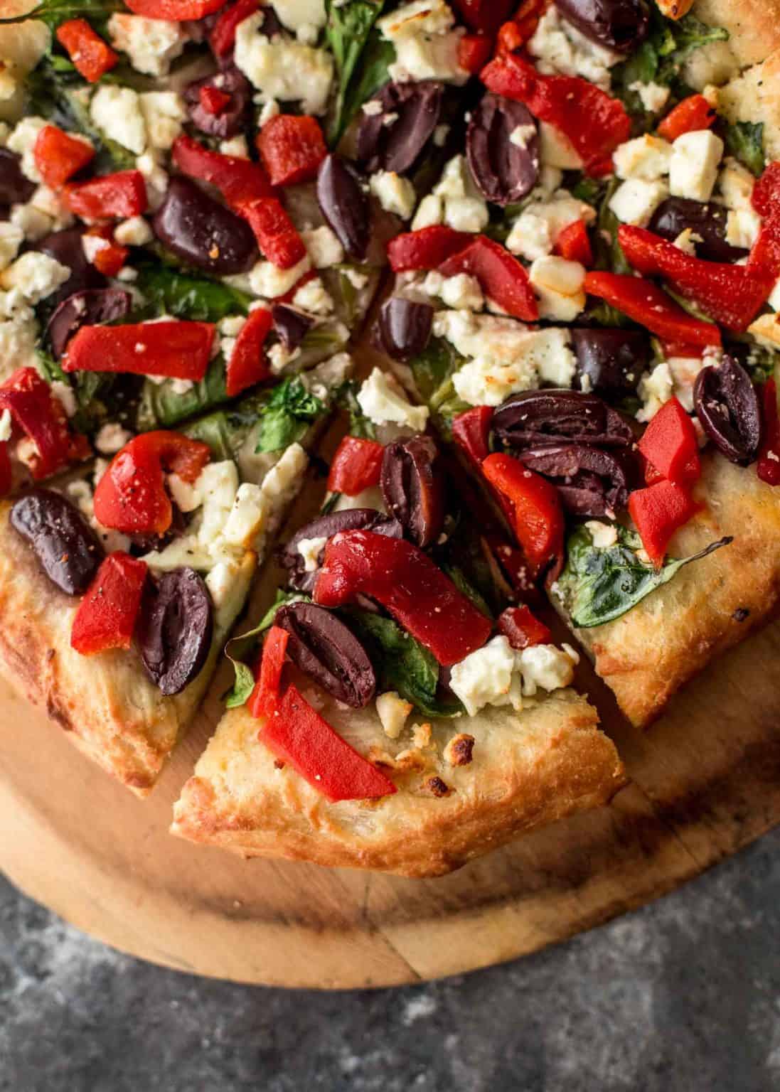 Greek Pizza (an easy, colorful recipe!)