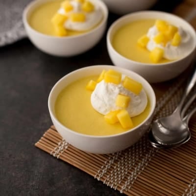 Mango Pudding Recipe with Coconut Milk
