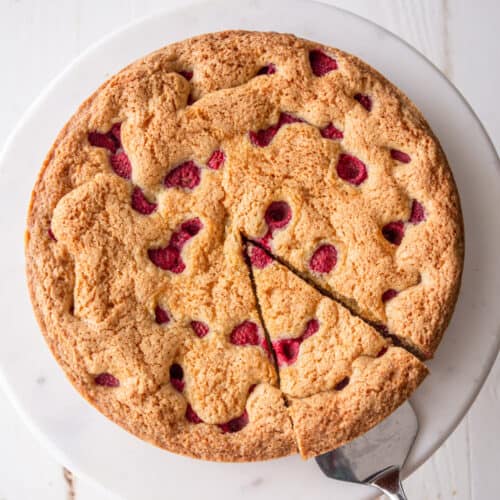 Raspberry Almond Snack Cake