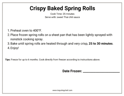 Crispy Baked Spring Rolls