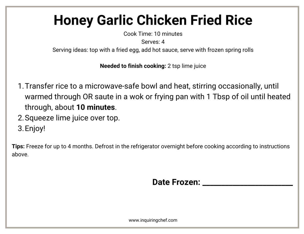 Honey Garlic Chicken Fried Rice