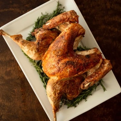 Spatchcock (Butterflied) Turkey (juicy and crispy-skinned)