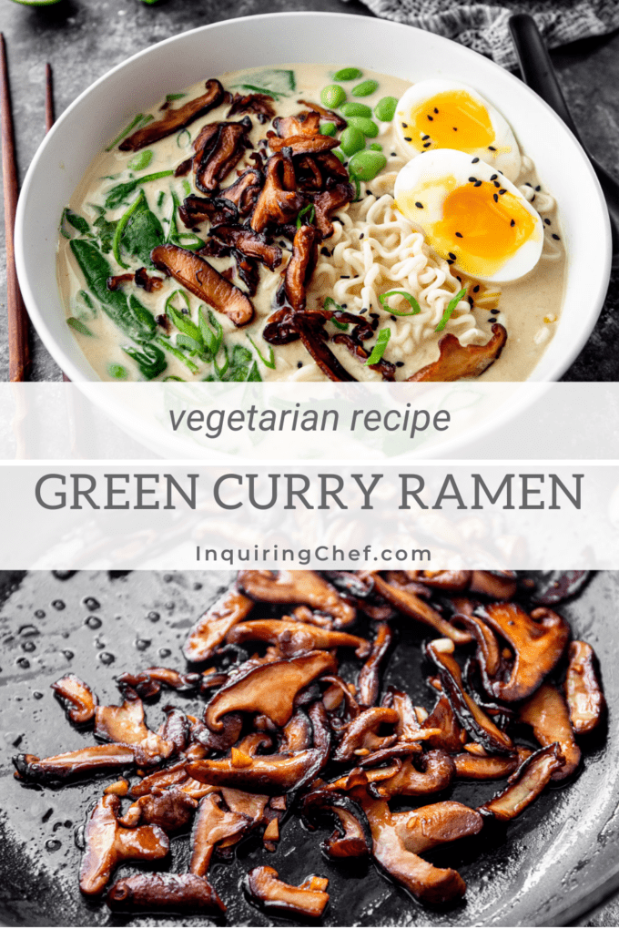 Vegetarian Green Curry Ramen