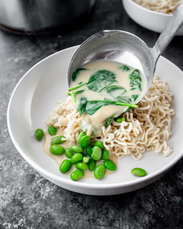 Vegetarian Green Curry Ramen