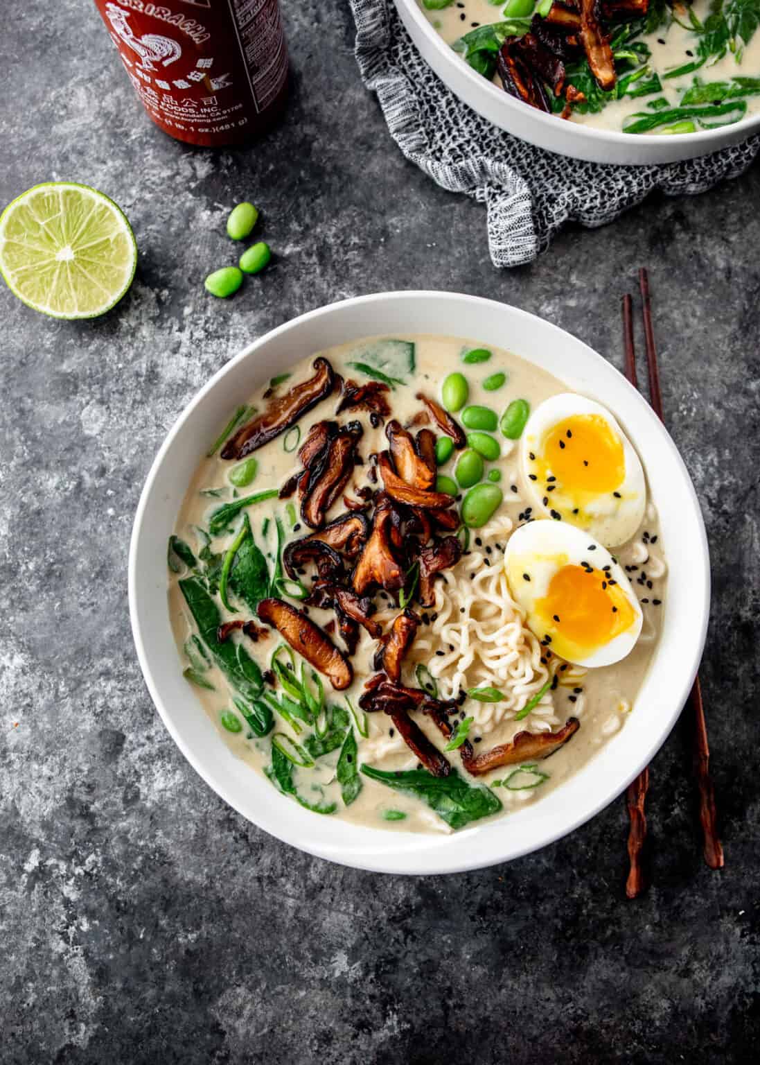 Vegetarian Green Curry Ramen