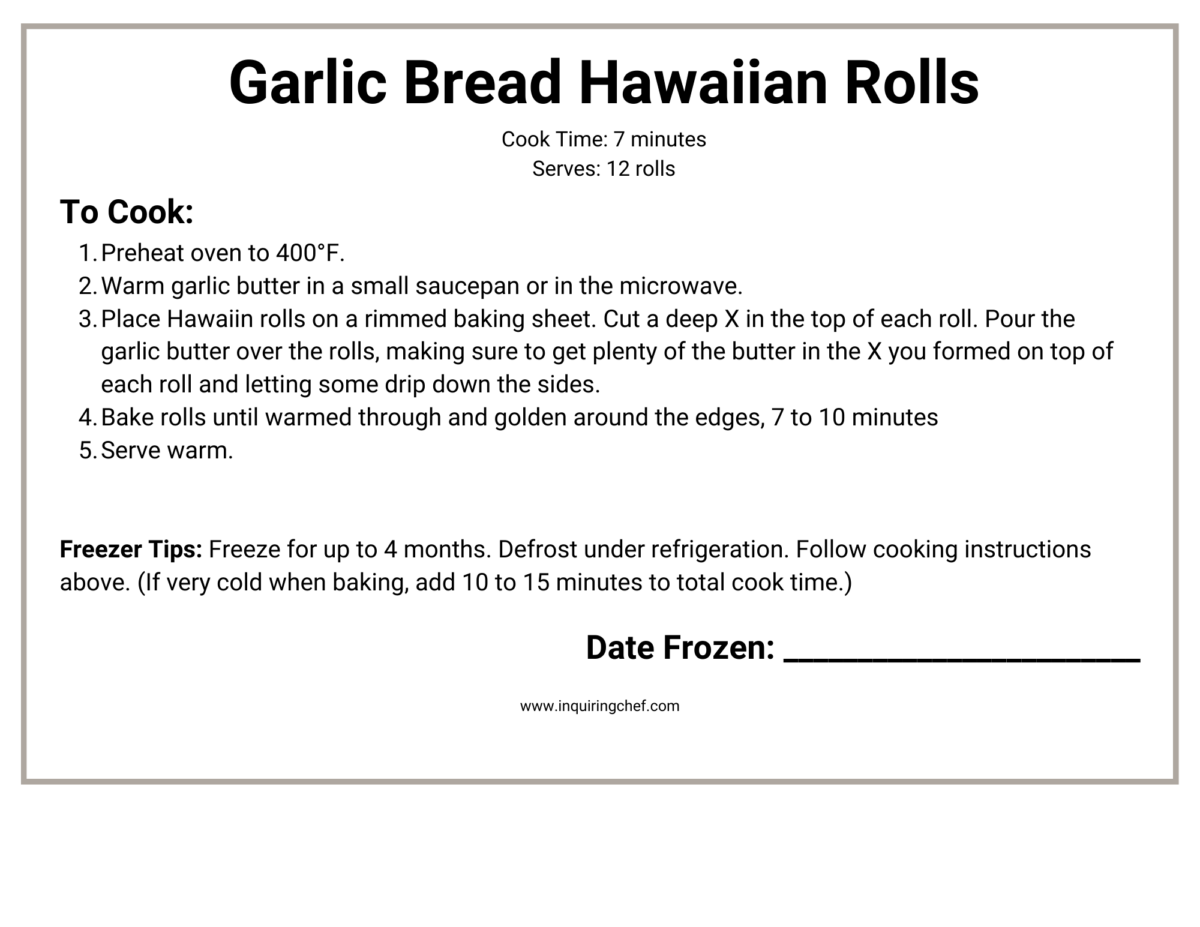 Garlic Bread Hawaiian Rolls Recipe
