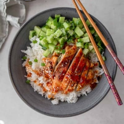 Honey Garlic Chicken Fried Rice
