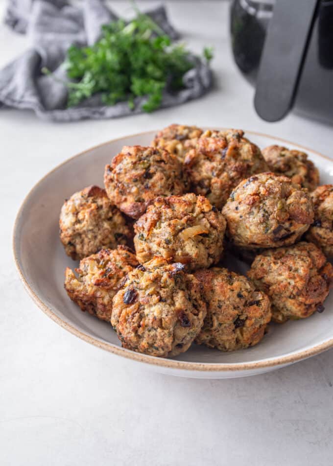 Air Fryer Stuffing Balls