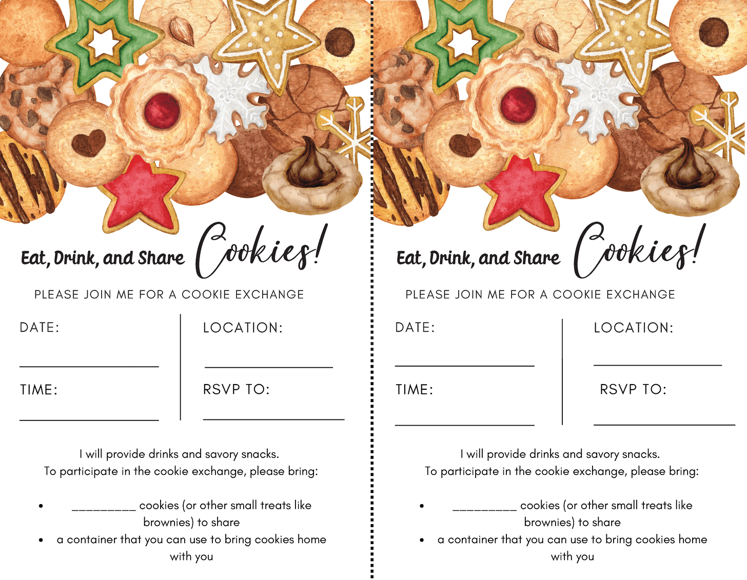 How to Host a Cookie Exchange (with tons of free printables!