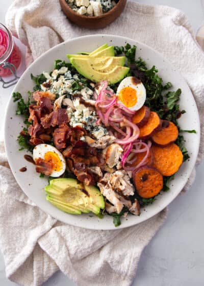Kale and Sweet Potato Cobb Salad