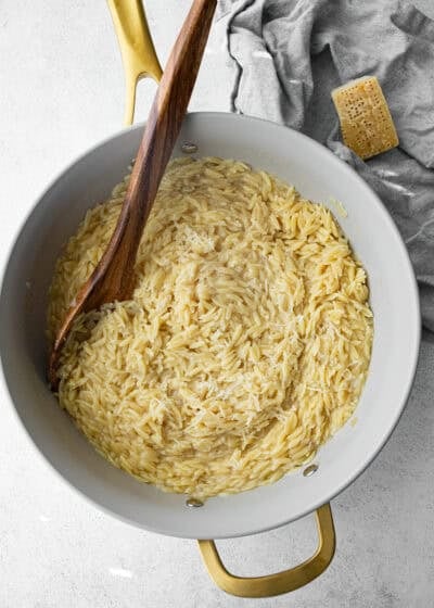 Parmesan Orzo {easy 15-minute side dish}