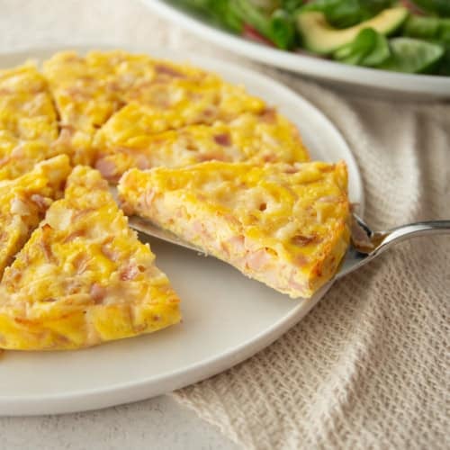 Ham and Cheese Frittata {5 ingredient easy recipe}
